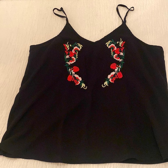 Tops | Xl Embroidered Chiffon Camisole | Poshmark